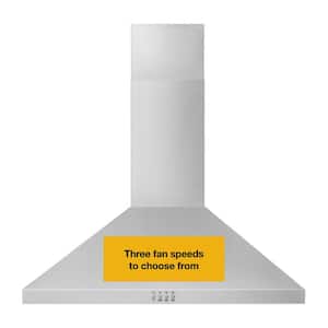 Frigidaire 30 in. 400 CFM Convertible Wall Mount Chimney Range Hood in ...
