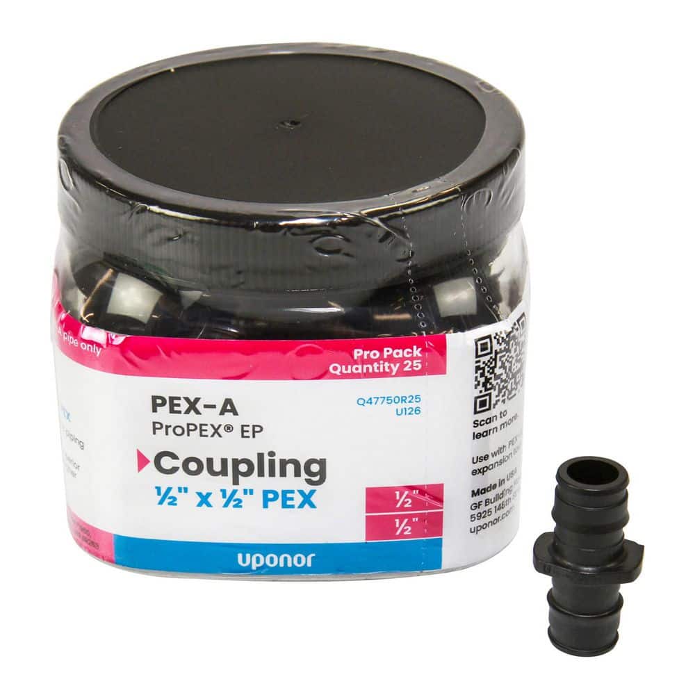 Uponor ProPEX 1/2 in. PEX-A Expansion Barb Engineered Polymer Coupling ...