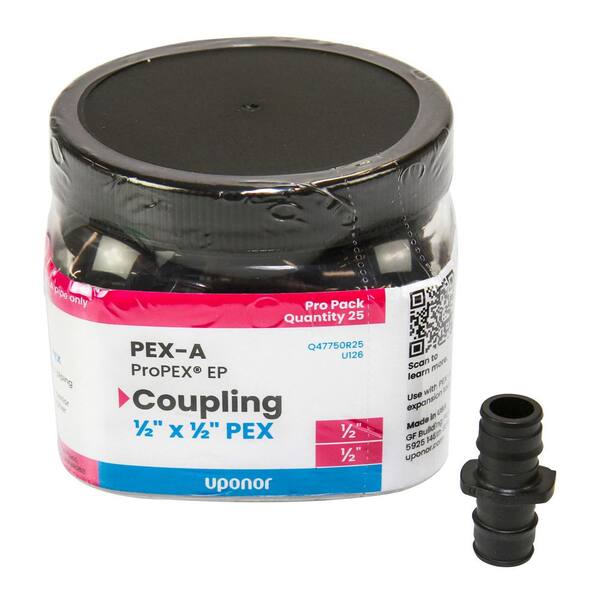 Uponor ProPEX 1/2 in. PEX-A Expansion Barb Engineered Polymer Coupling ...