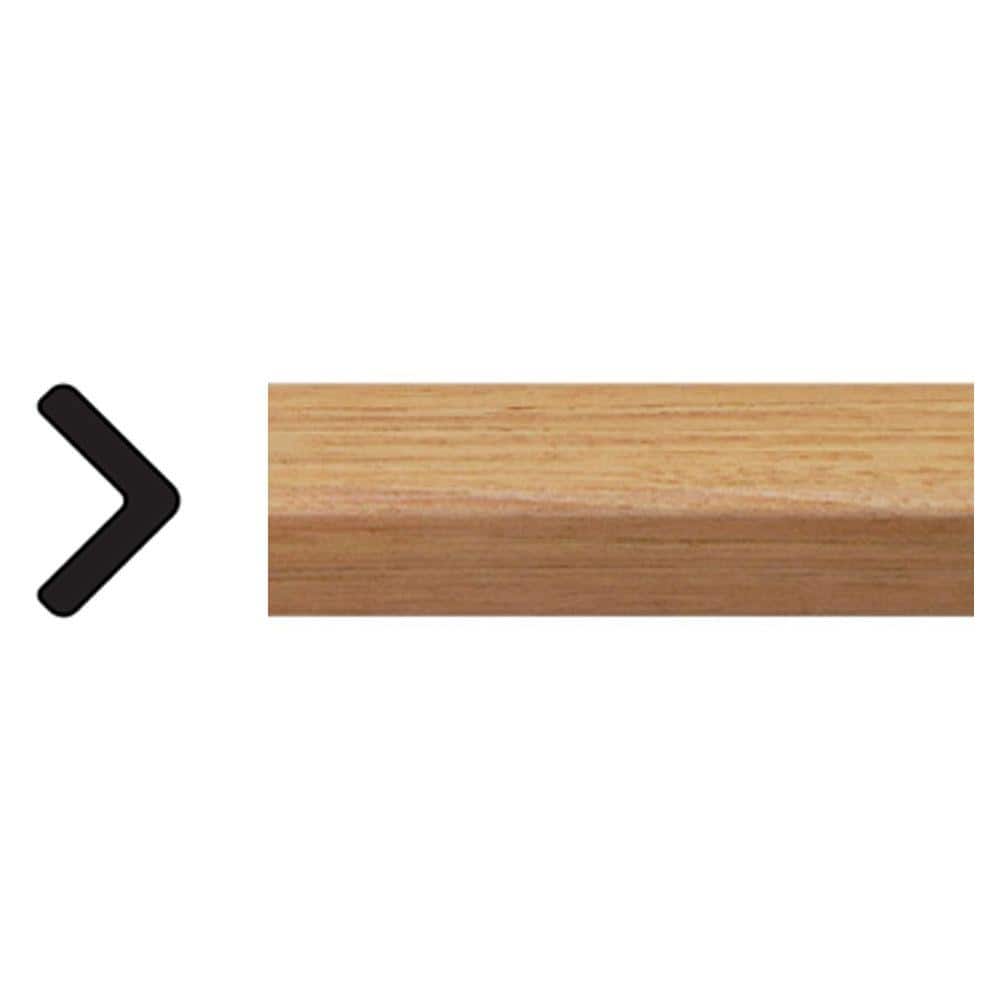 TRIMFINITY 1 in. x 1 in. x 96 in. Polystyrene Light Oak Outside Corner ...