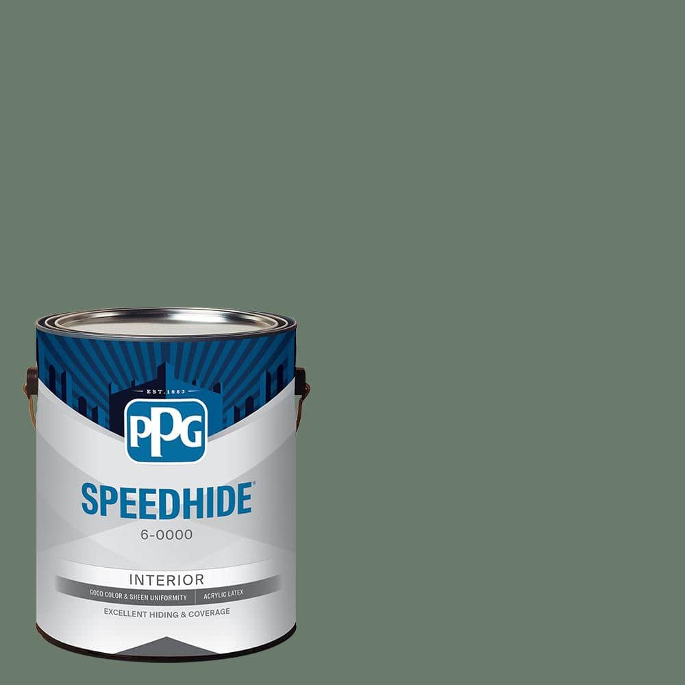 SPEEDHIDE 1 gal. PPG1134-6 English Ivy Ultra Flat Interior Paint ...