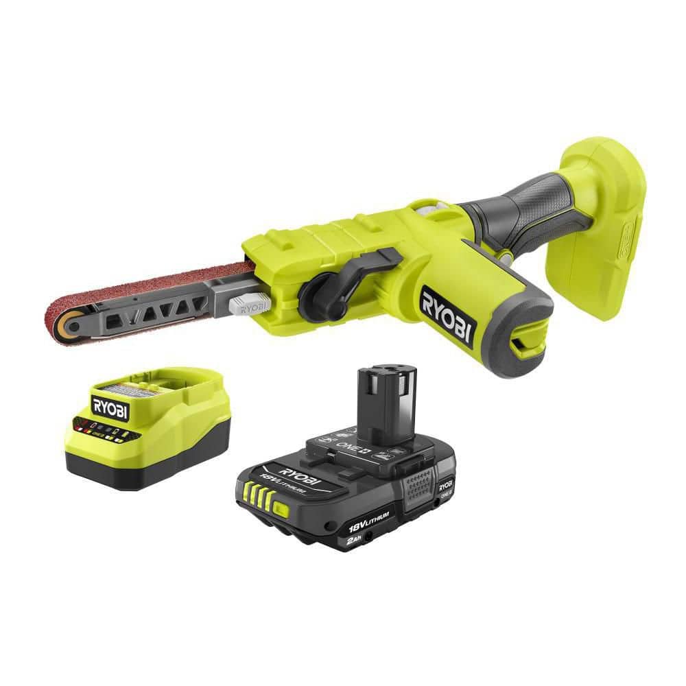 RYOBI ONE+ 18V Cordless 1/2 in. x 18 in. Belt Sander with 2.0 Ah ...