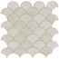Daltile Miramo Pearl 13 in. x 13 in. Glazed Ceramic Fan Mosaic Tile (612 sq. ft./pallet ...