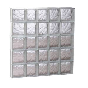 Clearly Secure 32.75 in. x 32.75 in. x 3.125 in. Frameless Wave Pattern ...