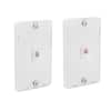 Commercial Electric 1 Gang 1-Line Phone Wall Mount, White (2-Pack ...