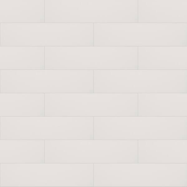 Florida Tile Inc Streamline Buff White Glossy 4 in. x 16 in. Ceramic ...