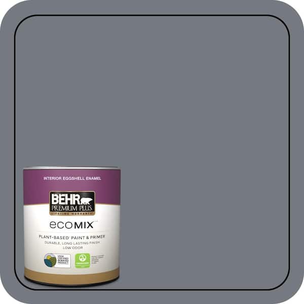 BEHR PREMIUM PLUS 1 qt. #N510-5 Liquid Mercury color Eggshell Enamel ...