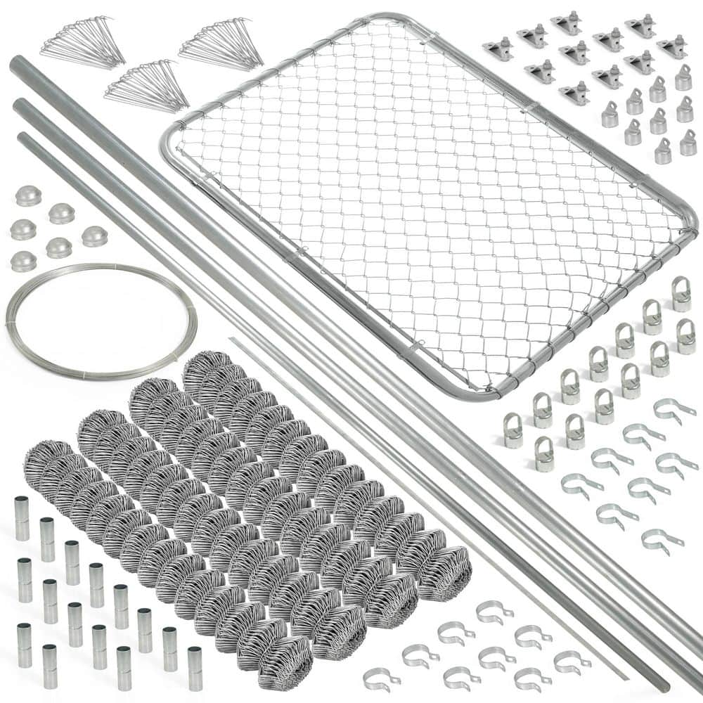 Fencer Wire Silver Galvanized 4 ft. x 204 ft. Metal 11.5-Gauge Chain ...