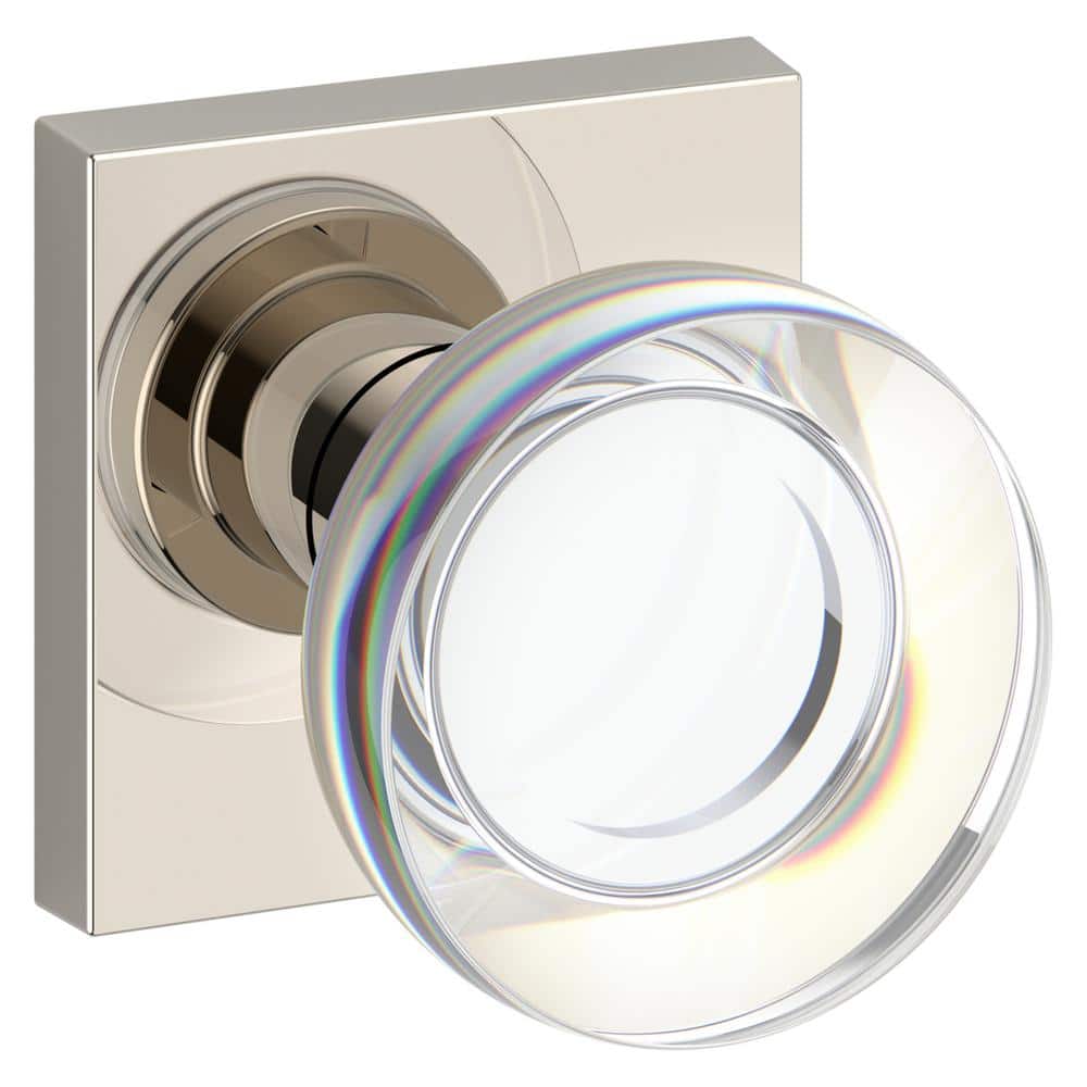 Baldwin Contemporary Crystal Lifetime Polished Nickel Hall/Closet Door ...