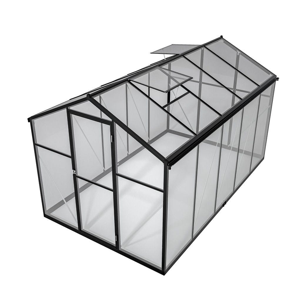ToolCat 6 ft. W x 10 ft. D Outdoor Walk-in Polycarbonate Greenhouse Kit ...
