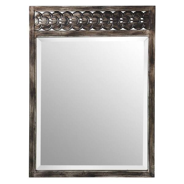 Home Decorators Collection Sydney 30 in. L x 22 in. W Iron Wall Mirror ...