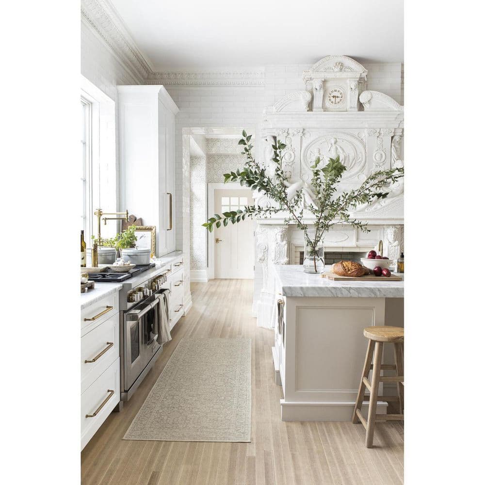 Livabliss Nabela Noor Home Maan Grey Traditional 2 ft. x 2 ft. Machine Woven Area Rug NBMA2305 ...