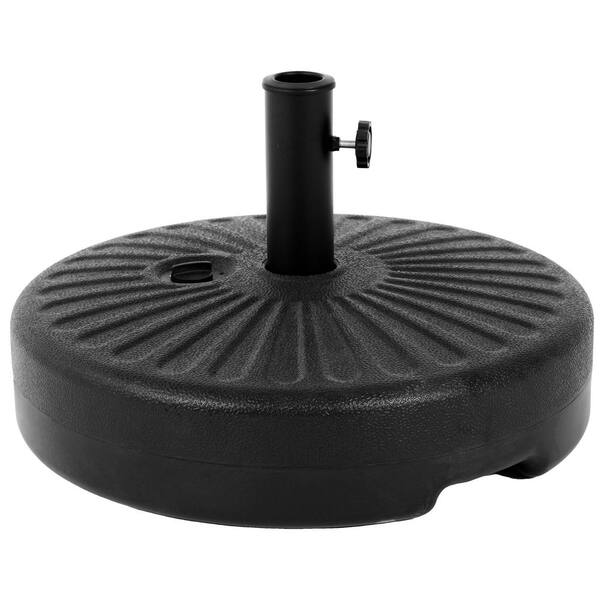 CASTNOO 83 lb. Plastic Patio Umbrella Base With 2 Adjustable Knobs, Can ...