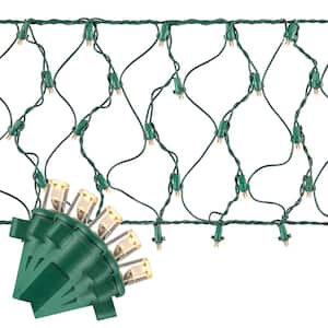 Home Accents Holiday 150 Count Red/Warm White Ribbon Concave LED Net ...