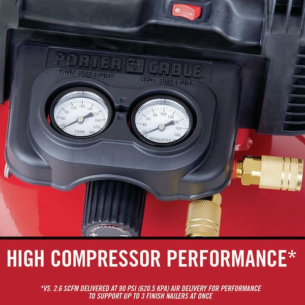 Porter-Cable 6 Gal. 150 PSI Portable Electric Pancake Air Compressor ...