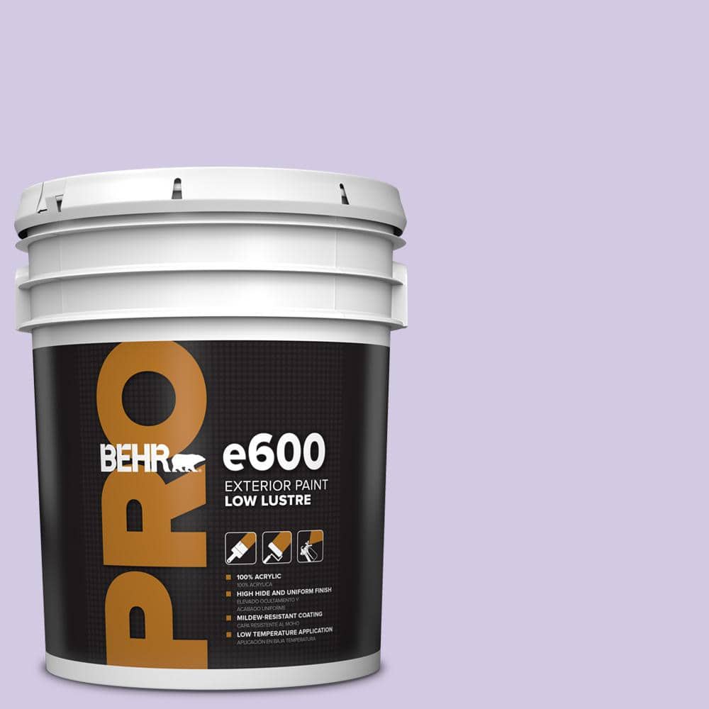 BEHR PRO 5 gal. #650C-3 Light Mulberry Low Luster Exterior Paint ...