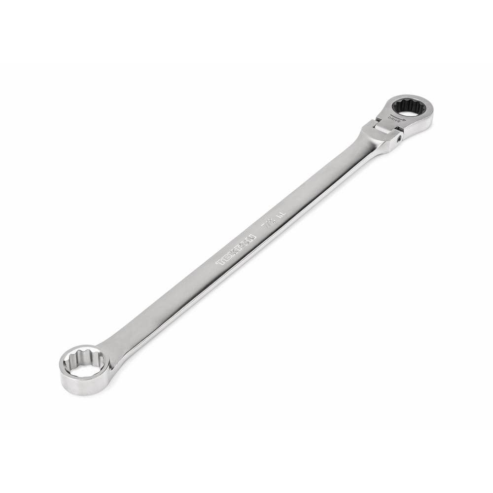 TEKTON 7/8 in. Long Fixed/Flex Head 12-Point Ratcheting Box End Wrench ...