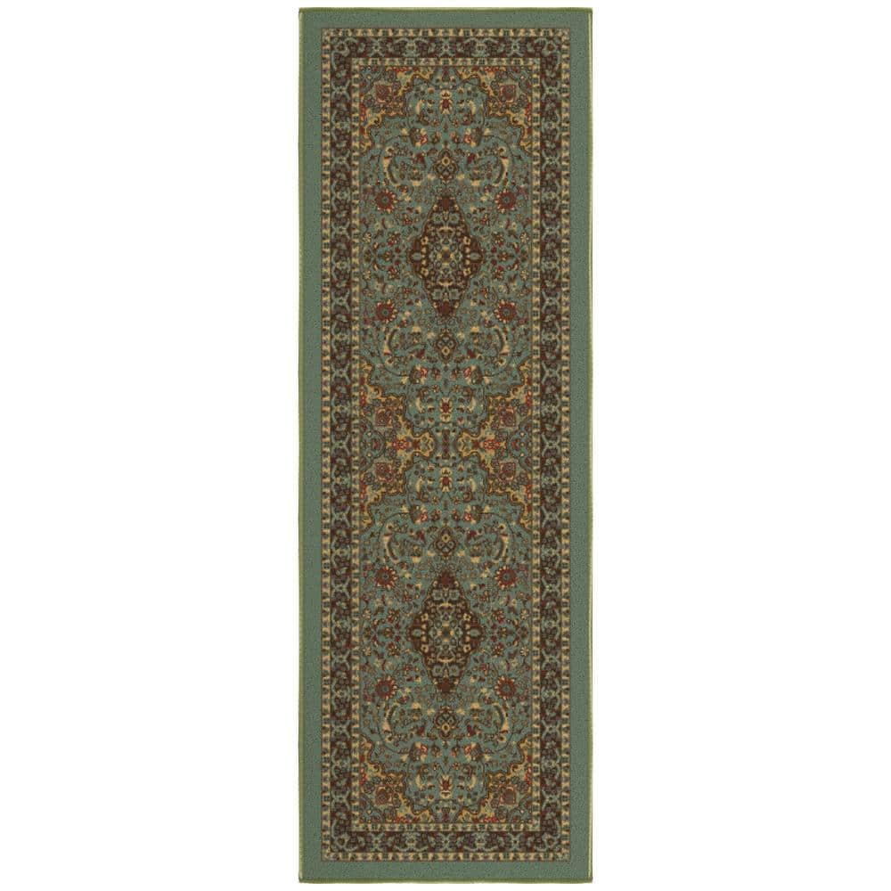 Ottomanson Ottohome Collection Non-Slip Rubberback Medallion 2x5 Indoor ...