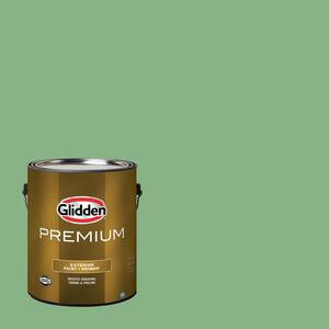 Glidden Premium 1 gal. PPG1131-5 Chatty Cricket Satin Exterior Latex ...