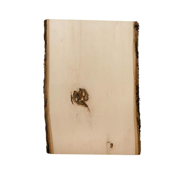 Walnut Hollow 1 in. x 12 in. x 16 in. Rustic Basswood Live Edge Plank ...