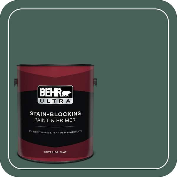BEHR ULTRA 1 gal. #T18-20 Equilibrium Flat Exterior Paint & Primer ...