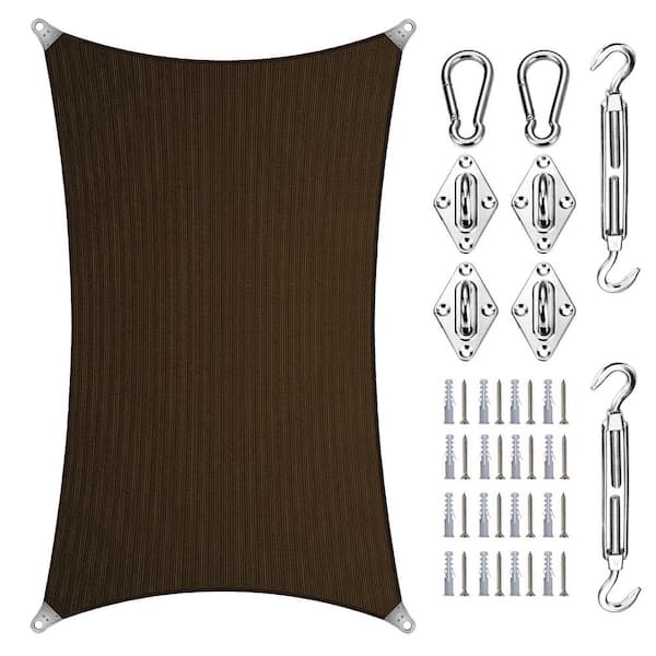 COLOURTREE Super Ring 24 ft. x 24 ft. Sun Shade Sail with Hardware Kit ...