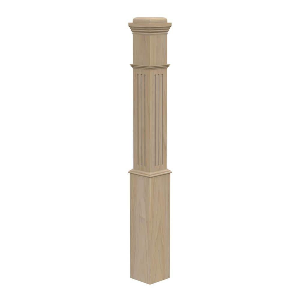 EVERMARK Stair Parts 4092 55 in. x 6-1/4 in. Unfinished Poplar Fluted ...