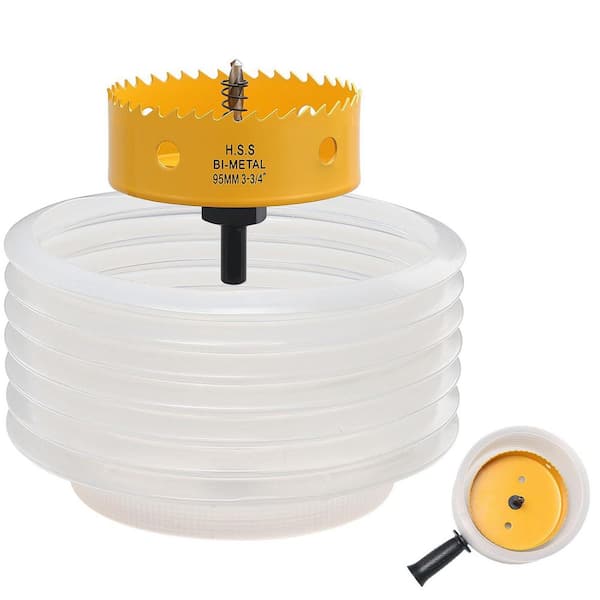 4-1/8 in. HSS Bi-Metal Hole Saw with Arbor for Drilling Wood Plastic ...