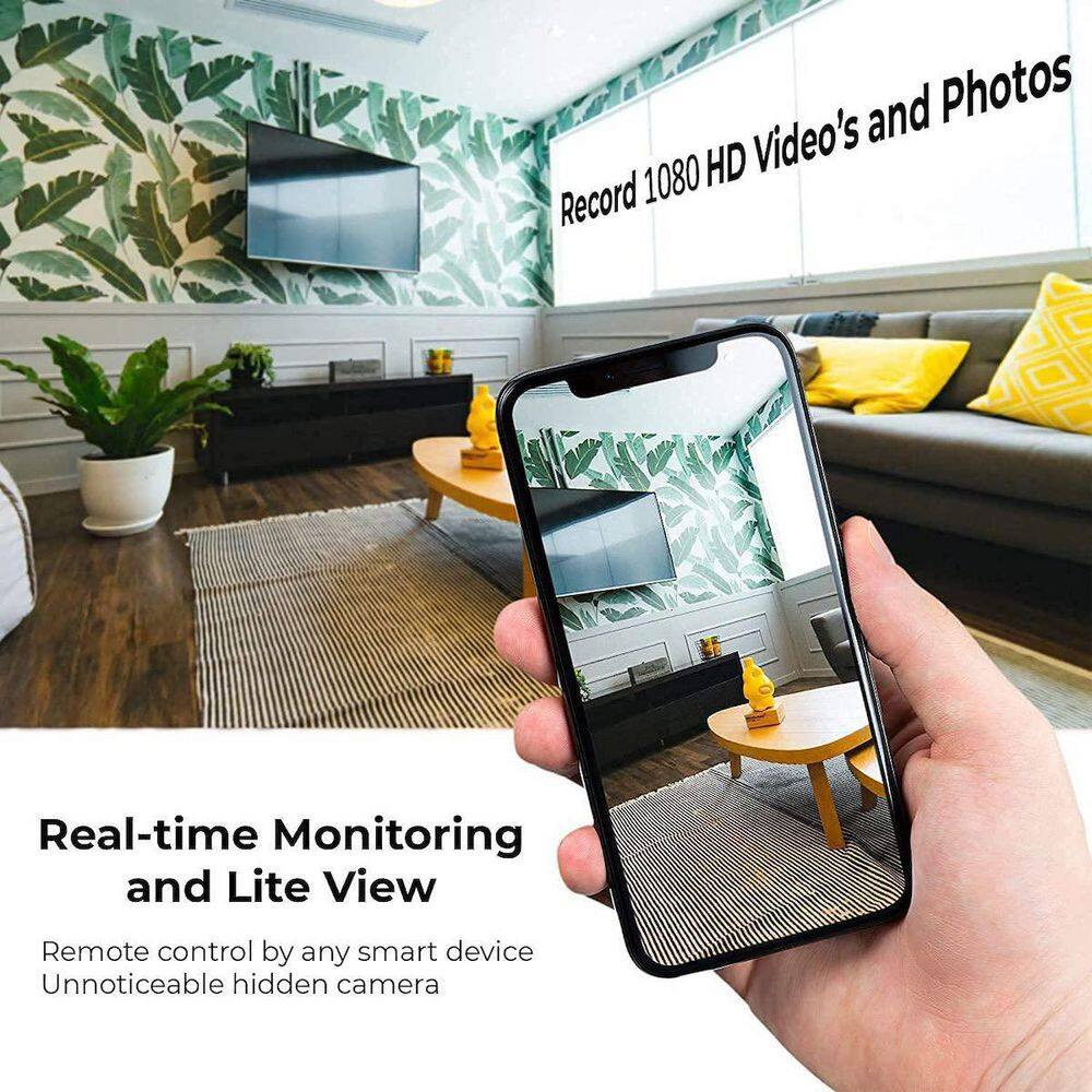 Buy Wired 1080P Wi-Fi Mini Hidden Security Camera with iPhone Charger ...