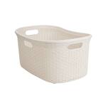 Pop & Load White and Gray Collapsible Plastic and Rubber Laundry Basket ...