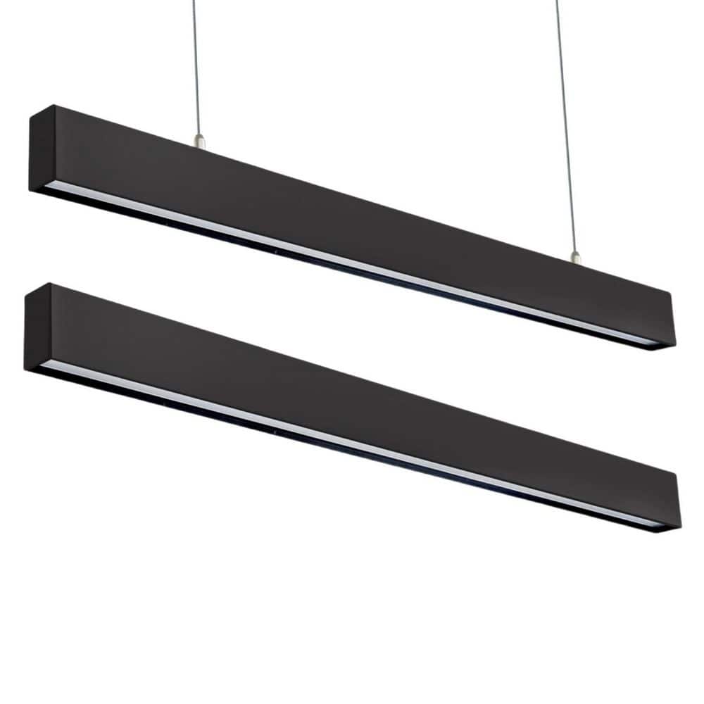 KOAOEIRS 4 ft. 50-Watt Black Integrated LED 0-10-Volt Dimmable Up and ...