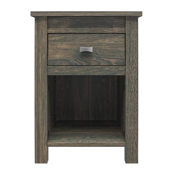 Ameriwood Brownwood Weathered Oak Nightstand HD48884 - The Home Depot