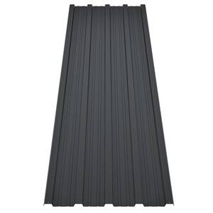 Thanaddo 16.77 in. x 73.23 in. Gray Galvanized Metal Roof Panels ...