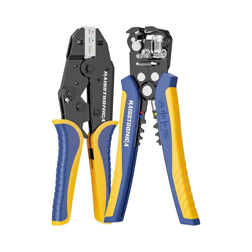Lukyamzn AWG 22-10 Ratchet Wire Crimper Tool with AWG 24-10 Automatic ...