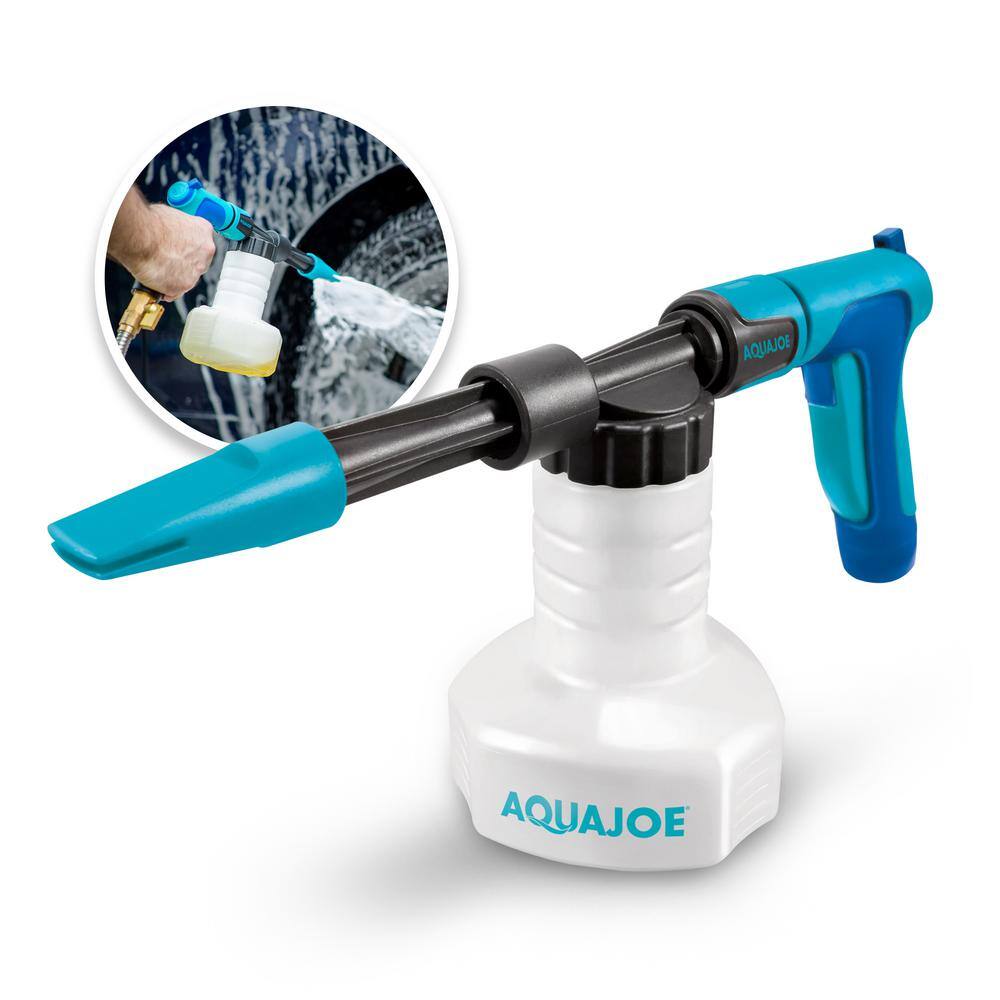 AQUA JOE 2-in-1 Hose-Powered Adjustable Foam Cannon Spray Gun Blaster ...
