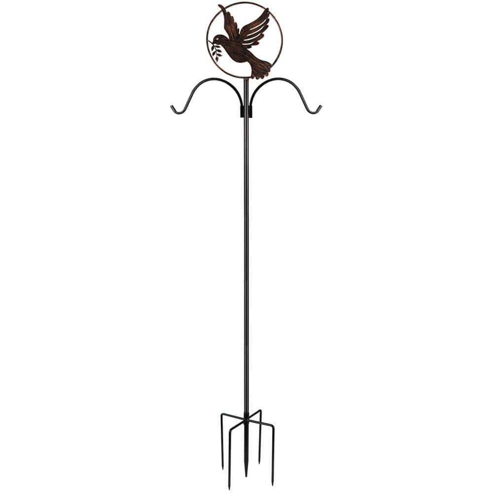 FAWEY TRED INC 72 in. H Shepherds Hook 5 Prongs Metal Base Strong Rust ...