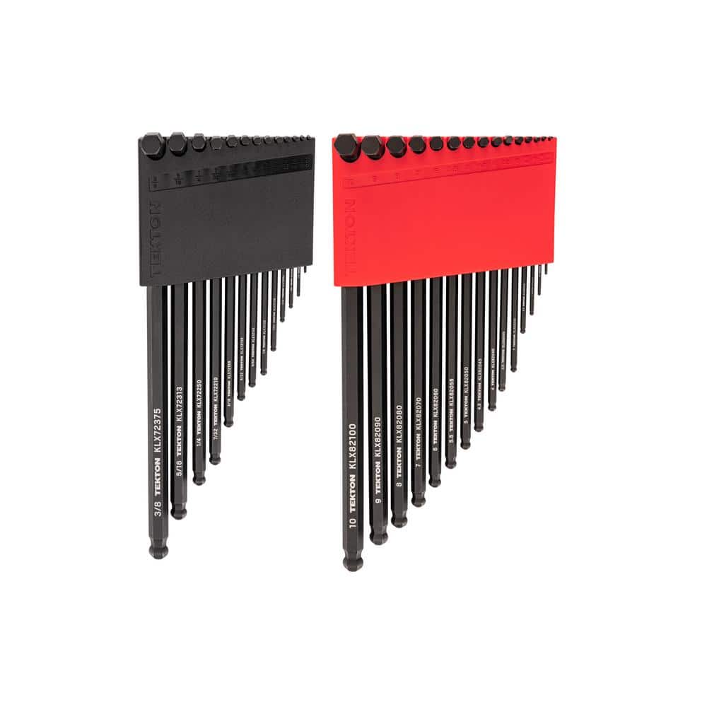 TEKTON 0.050 in. - 3/8 in., 1.3-10 mm Ball End Hex L-Key Set with ...