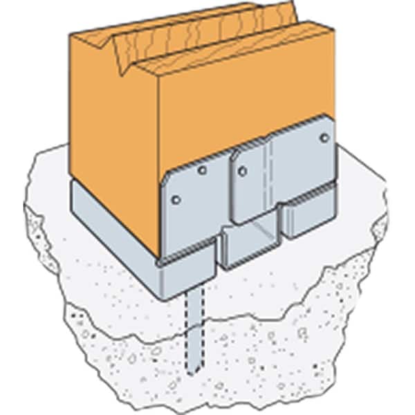 Simpson Strong-Tie ABA ZMAX Galvanized Adjustable Standoff Post Base ...