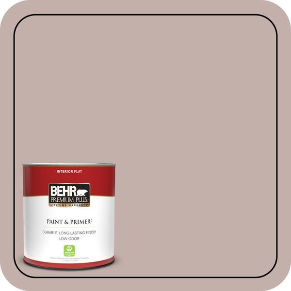 BEHR PREMIUM PLUS 1 qt. #N130-3 Moonlit Mauve Flat Low Odor Interior ...