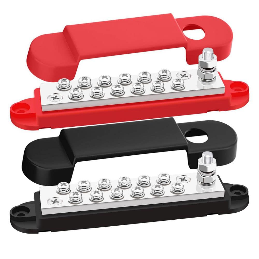 Phewnyzo 1/4" Power Distribution Block 150A 12V Bus Bar Marine Terminal ...