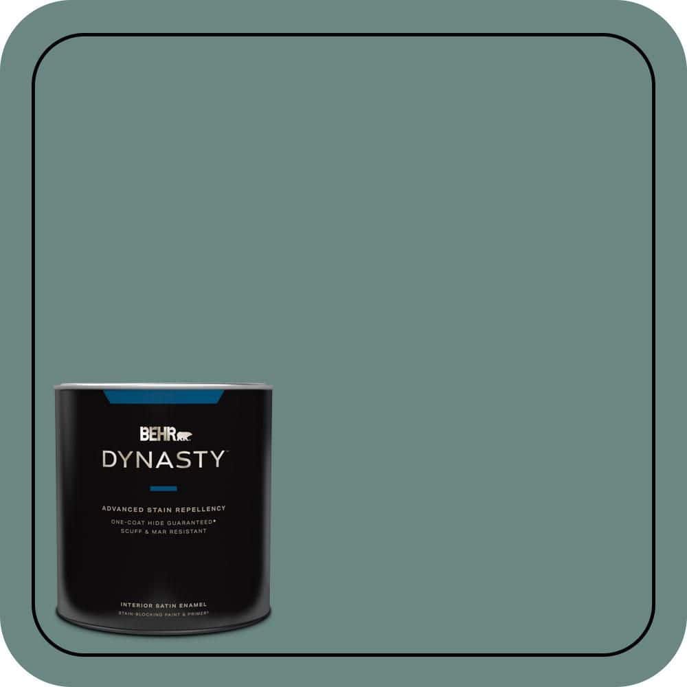 BEHR DYNASTY 1 qt. #480F-5 Marsh Creek Satin Enamel Interior Stain ...