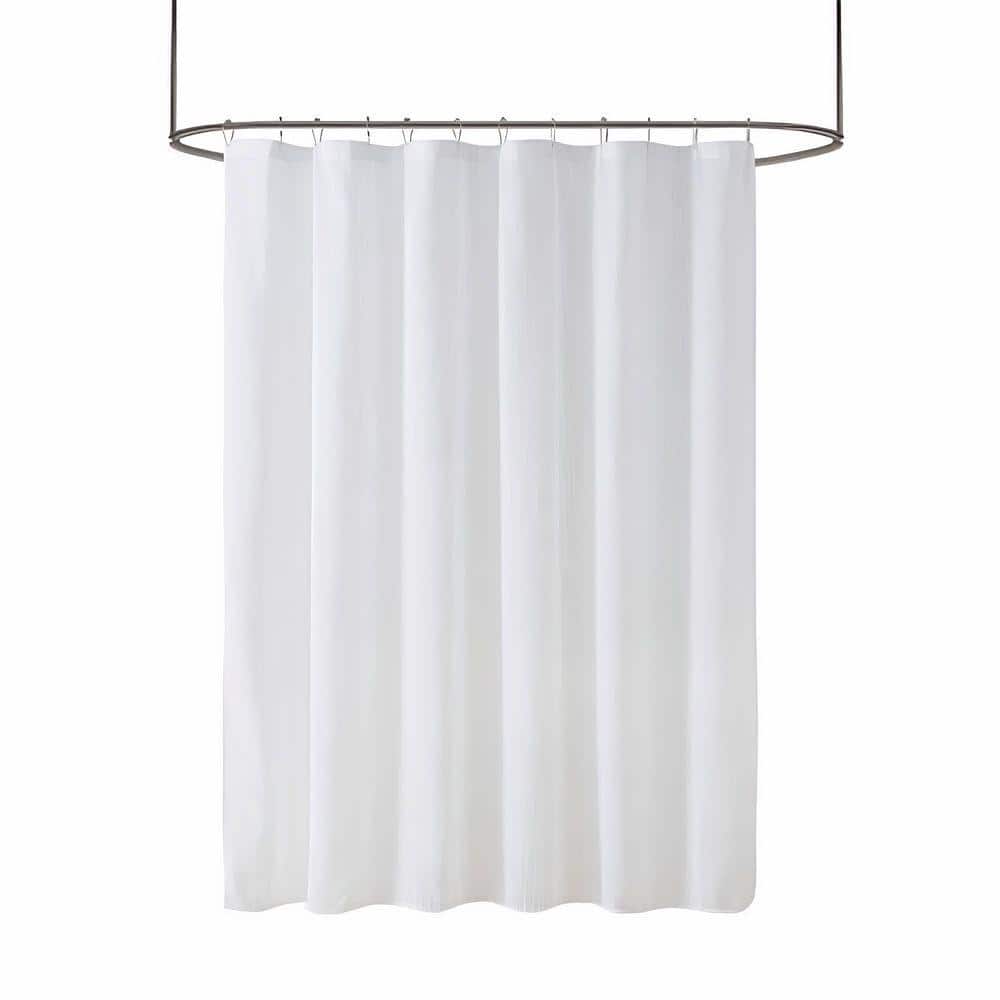 Sanlan Sheer Solid 72 in. W x 72 in. L Polyester Shower Curtain in ...