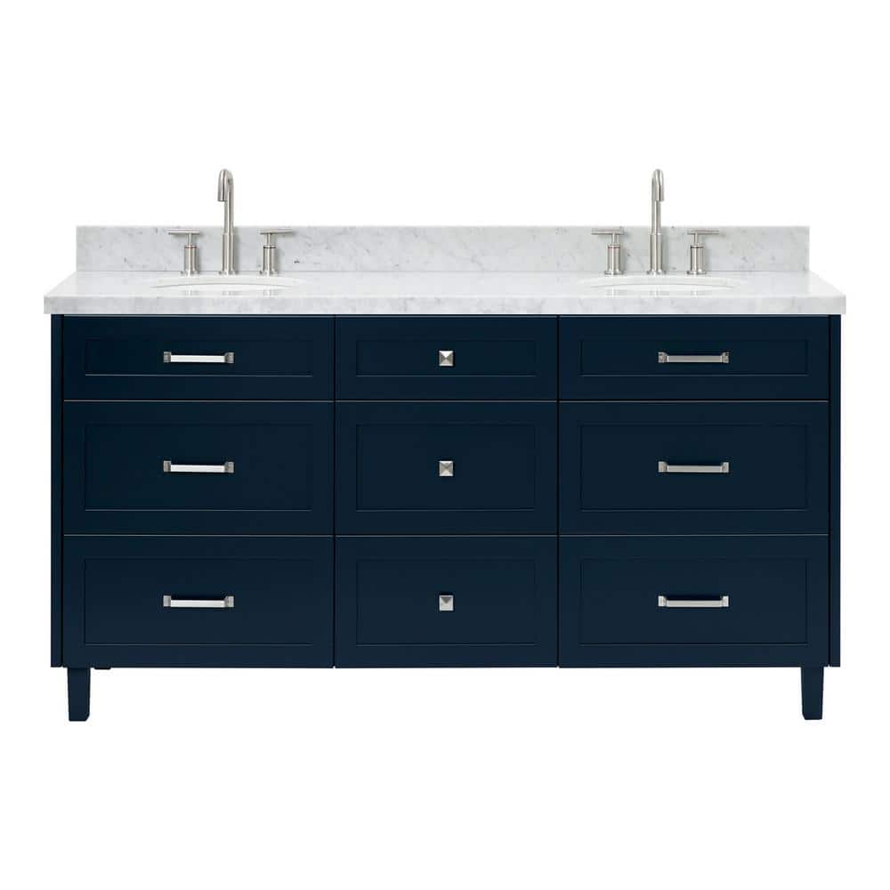 ARIEL Monroe 66 in. W x 22 in. D x 36 in. H Double Bath Vanity in ...