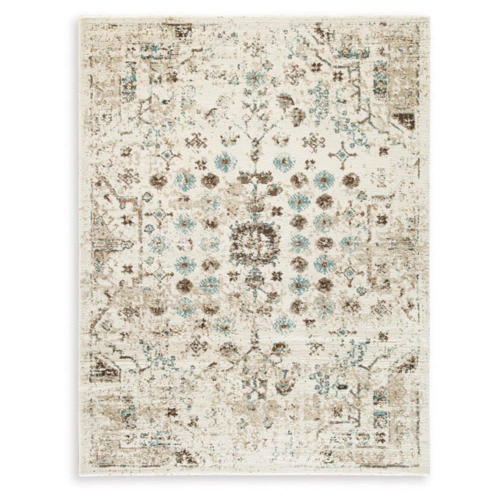 Signature DESIGN BY ASHLEY Jossler Beige 5 ft. x 7 ft. Medallion Area ...
