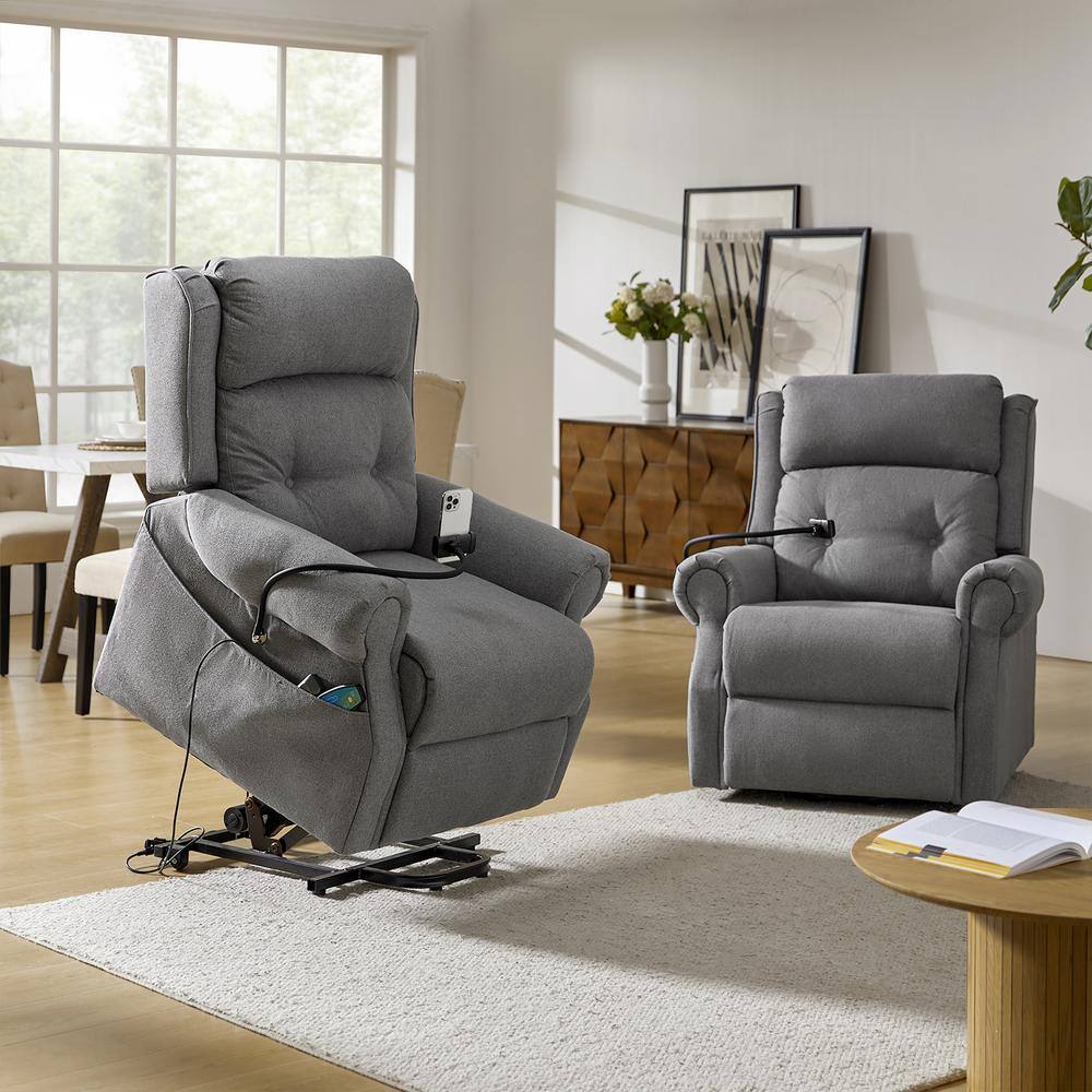 JAYDEN CREATION Graeme Traditional Lift Assist Power Recliner with ...