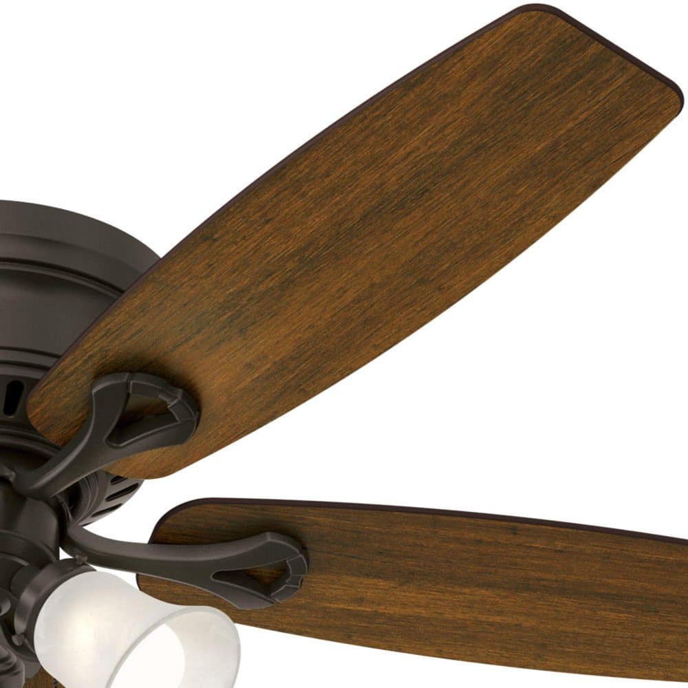 Hunter Oakhurst 52 in. LED Indoor Low Profile New Bronze Ceiling Fan ...