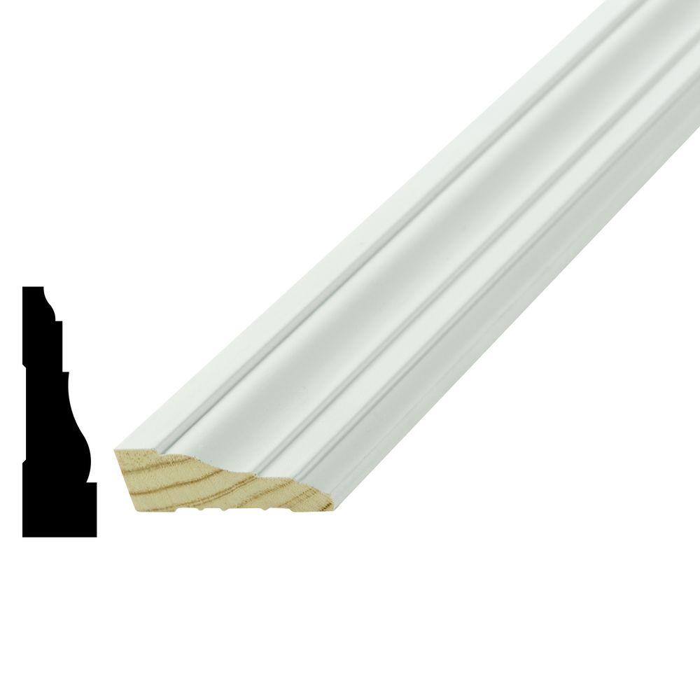 Alexandria Moulding LWM366 1/2 in. x 2-1/4 in. x 84 in. Primed Finger ...