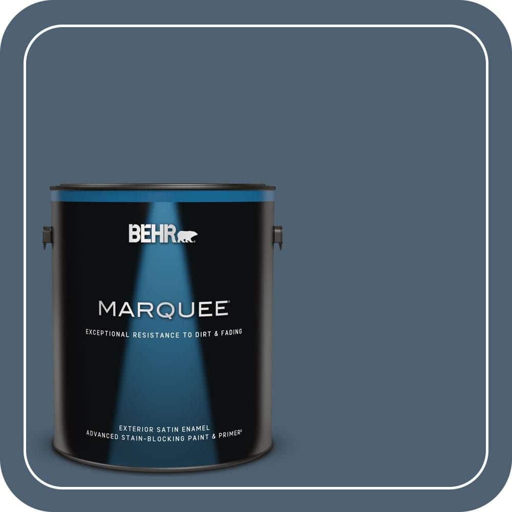 BEHR MARQUEE 1 gal. #PPU14-19 English Channel Satin Enamel Exterior ...