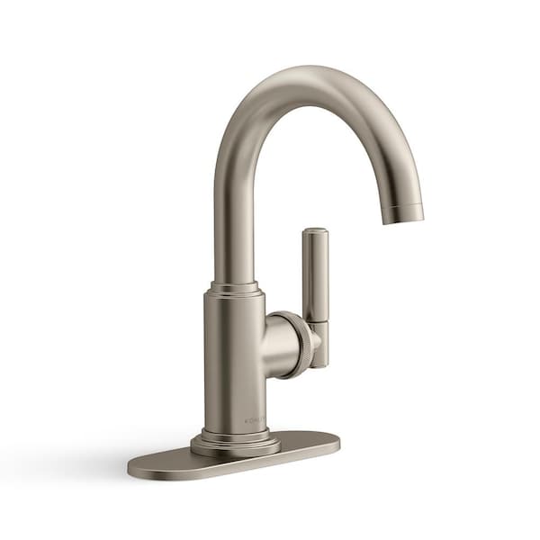 KOHLER Torrington Single Handle Single Hole Bathroom Faucet in Vibrant Brushed Nickel R34479-4D ...