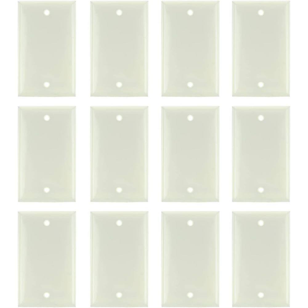 Sunlite Ivory 1-Gang Screw in Blank Wall Plate (12-Pack) HD40920 - The ...